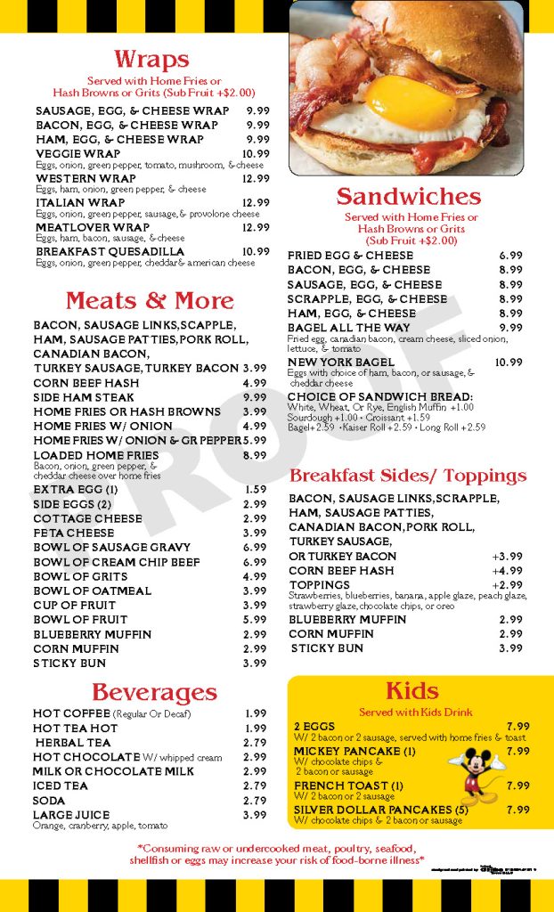 Menu - Fairlane Diner
